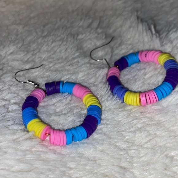 Accessories | Clay Bead Hooped Earrings | Poshmark